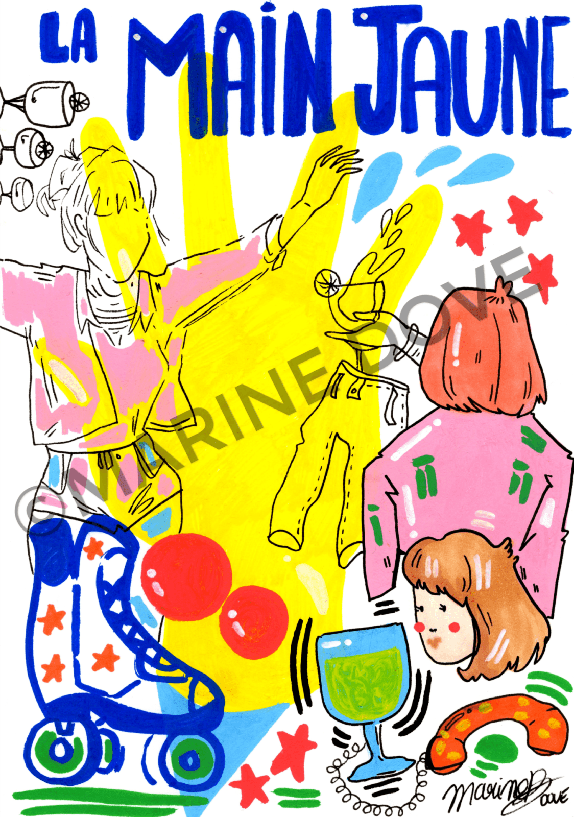 Main Jaune - Marine Dove - Affiche